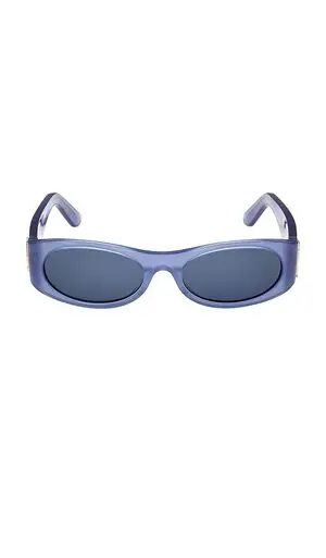 Emilio Pucci Oval Sunglasses - Shiny Opal Blue & Blue