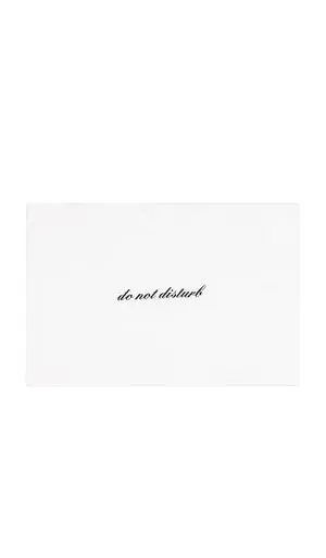 ABBODE Do Not Disturb Pillowcase In White