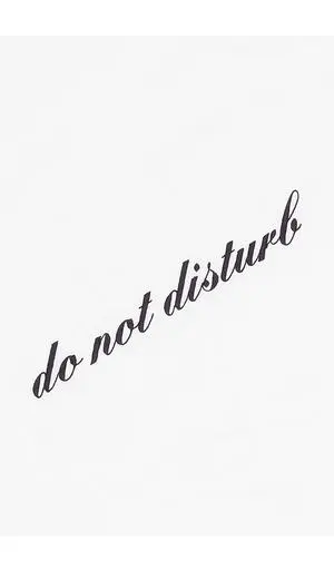 ABBODE Do Not Disturb Pillowcase In White