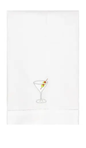 ABBODE Martini Tea Towel In White