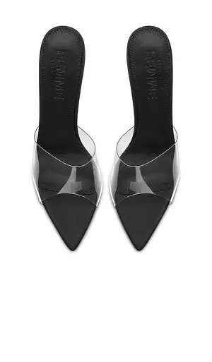Femme La Gianni Satin Mule With Stiletto Heel