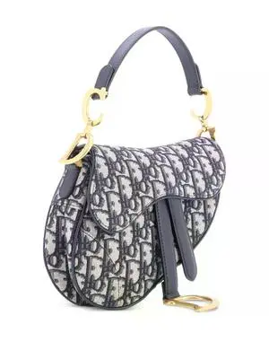 Dior Saddle Oblique Canvas Mini Shoulder Bag - Blue