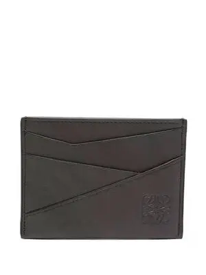 Loewe Puzzle Leather Card Holder - Grey