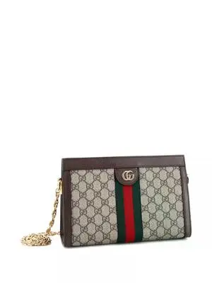 Gucci Ophidia Chain Small Shoulder Bag - Brown