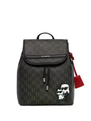 Karl Lagerfeld Logo-appliqué Monogram Backpack