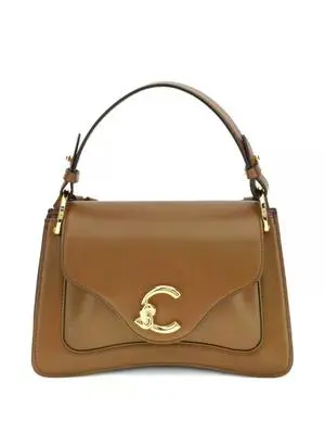 COCCINELLE Logo-plaque Leather Tote Bag - Brown