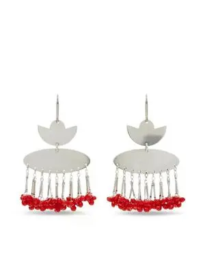 Isabel Marant Fringe Drop Earrings - Silver