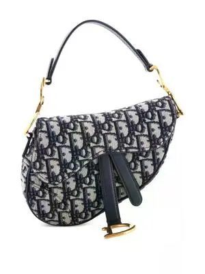 Dior Saddle Oblique Canvas Mini Shoulder Bag - Blue