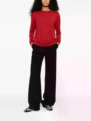 TOTEME Crew-neck Long-sleeved T-shirt - Red