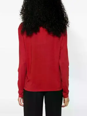 TOTEME Crew-neck Long-sleeved T-shirt - Red