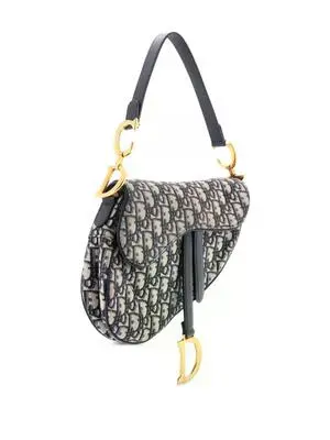 Dior Saddle Oblique Canvas Shoulder Bag - Blue