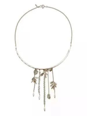 Isabel Marant Fringe Choker Necklace - Silver