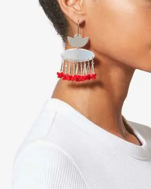 Isabel Marant Nora Earrings - Red/silver