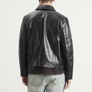 WON HUNDRED Dutton Leather Jacket - Black