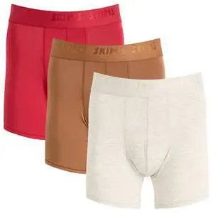 SKIMS 5” Boxer Brief 3-pack - Wood Multi