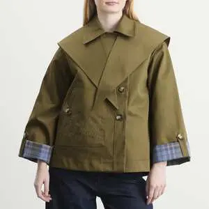 DAMSON MADDER Reversible Jerry Crop Trench Coat