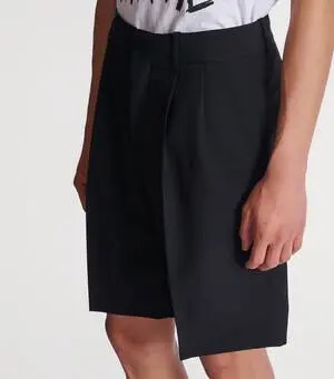 Balmain Virgin Wool Pleated Shorts
