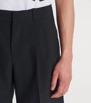 Balmain Virgin Wool Pleated Shorts