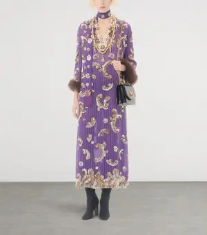Valentino Garavani Embellished Silk Dress