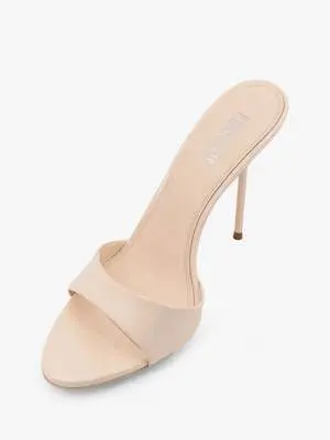 Paris Texas Lidia Leather Stiletto High Heel Mules