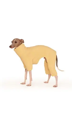 LITTLE BEAST Rubber Ducky Fleece Dog Onesie - Yellow