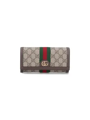 Gucci Ophidia' Chain Wallet - Beige
