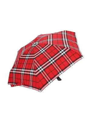 Burberry Check Umbrella - Red