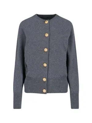 Gucci Cashmere Blend Cardigan - Gray