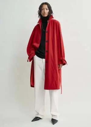 TOTEME Belted Trench Coat - Red