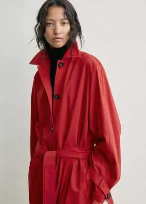 TOTEME Belted Trench Coat - Red