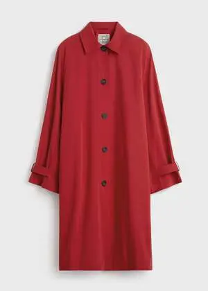 TOTEME Belted Trench Coat - Red