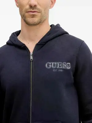 Guess Logo Zip Up Hoodie