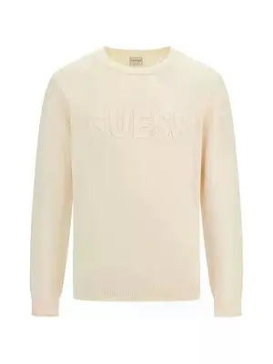 Guess Embossed Logo Sweater - Neutrals