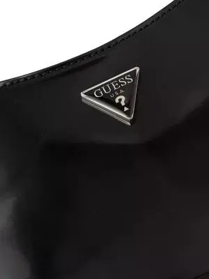 Guess Logo-plaque Shoulder Bag - Black