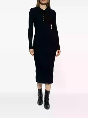 Paul Smith Buttoned Ribbed Knit Midi Dress