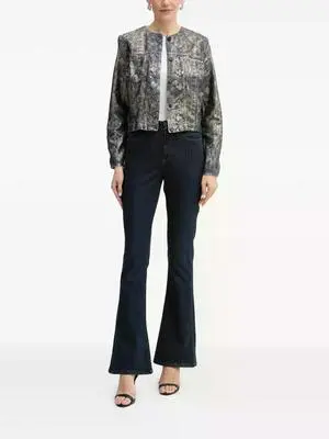Guess Snake-print Buttoned Jacket