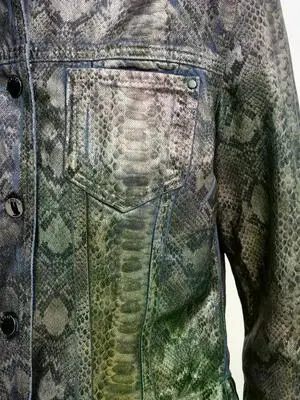 Guess Snake-print Buttoned Jacket