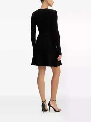 Guess Long-sleeve Textured Dress - Black