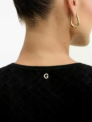 Guess Long-sleeve Textured Dress - Black