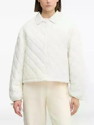 Guess Quilted Collared Jacket - White