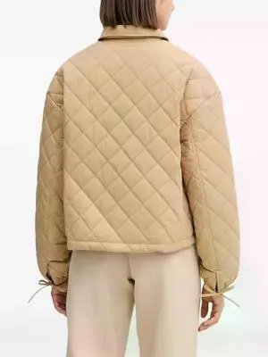 Guess Quilted Collared Jacket - Neutrals
