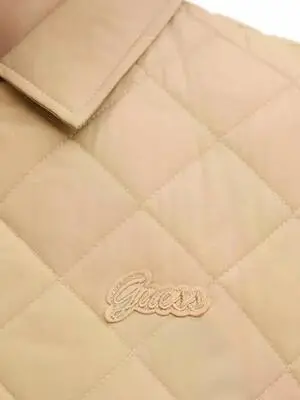 Guess Quilted Collared Jacket - Neutrals