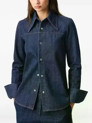 Ami Sharp Collar Denim Shirt