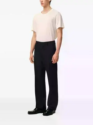 Ami Straight Leg Trousers With V Detail
