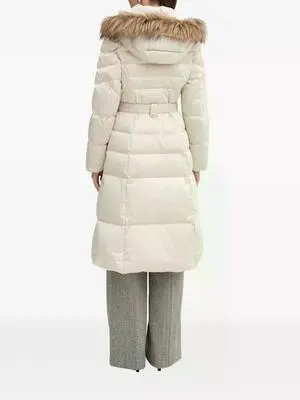 Guess Fur Hooded Belted Jacket