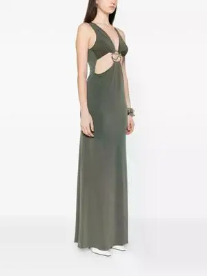 Coperni Cutout Maxi Dress - Green