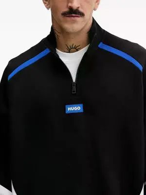 Hugo Logo-patch Half-zip Sweatshirt