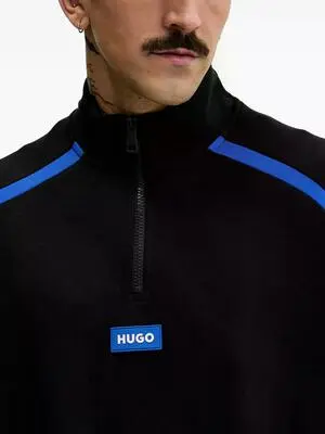 Hugo Logo-patch Half-zip Sweatshirt