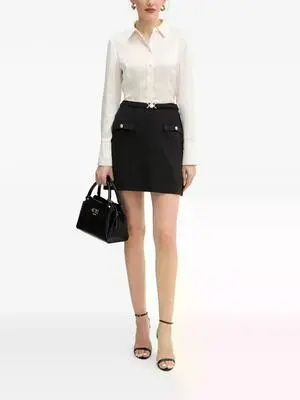 Guess Mini Skirt With Buckle And Pockets