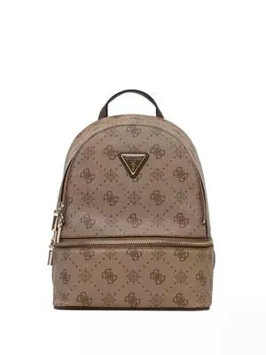 Guess Monogram Zip Backpack - Brown